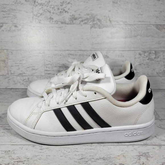 adidas | Shoes | Adidas Womens Grand Court Sneakers Shoes White Black ...